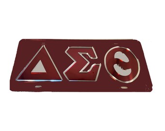 Delta Sigma Theta Social Worker Plate Mirror Background Red - Etsy