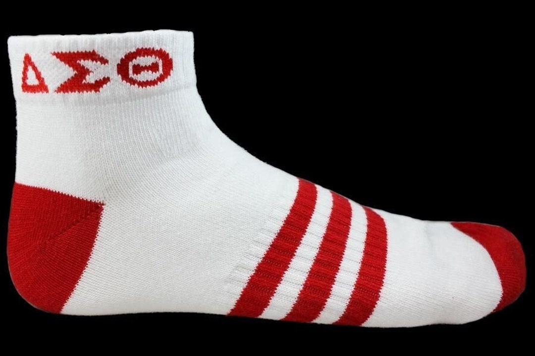 Delta Sigma Theta Sorority Multi-color Ankle Socks White - Etsy