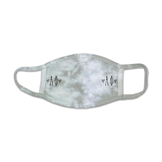 Alpha Phi Sorority Tie-dye Face Mask-gray | Etsy