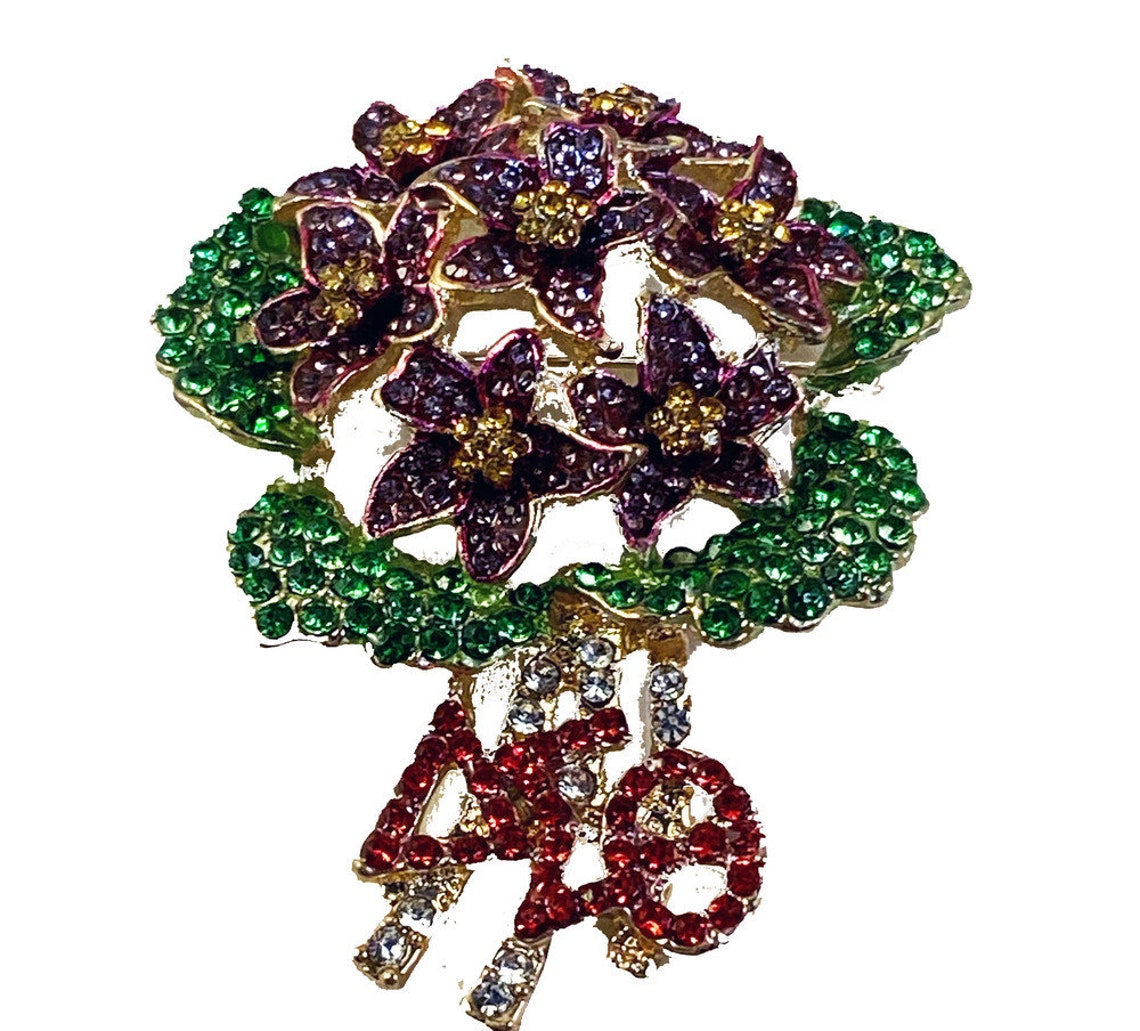 Delta Sigma Theta Sorority African Violet Pin Gold - Etsy