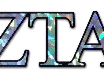 Zeta Tau Alpha Car Decal, ZTA Sorority Sticker for Car Window, Laptop ...