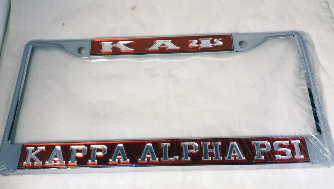 Kappa Alpha Psi Three Greek Letter License Plate Frame Style 2 - Etsy