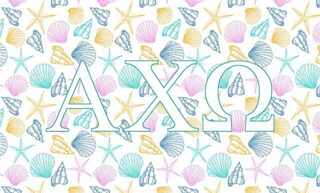 Alpha Chi Omega Sorority Flag Seashells - Etsy