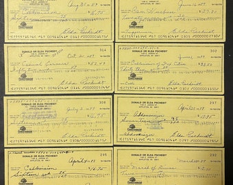 Cancelled Checks First Financial Bank Ephemera for use in | Etsy