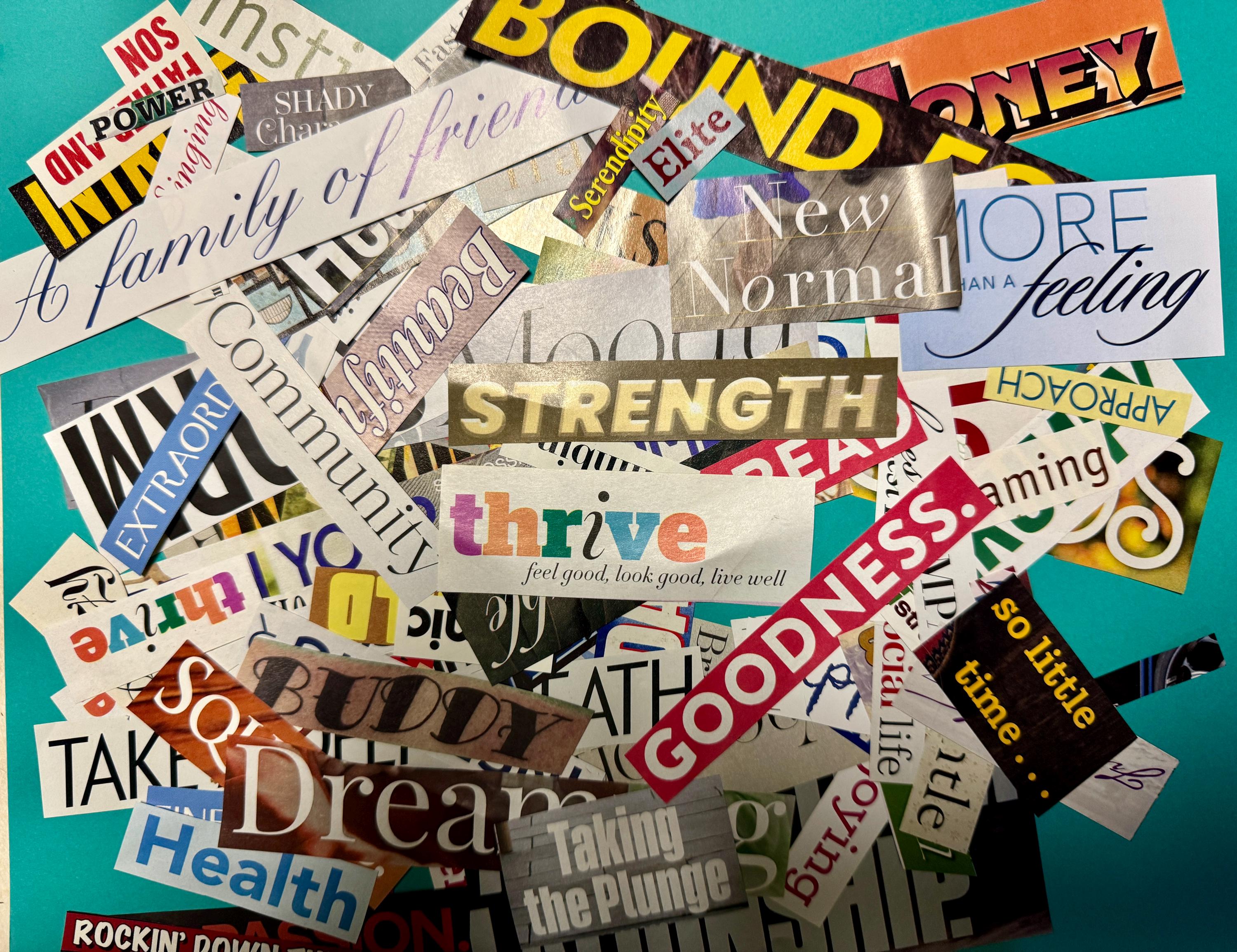 Magazine Cutout Words & Phrases: Collage Art Ephemera for Journals - Etsy
