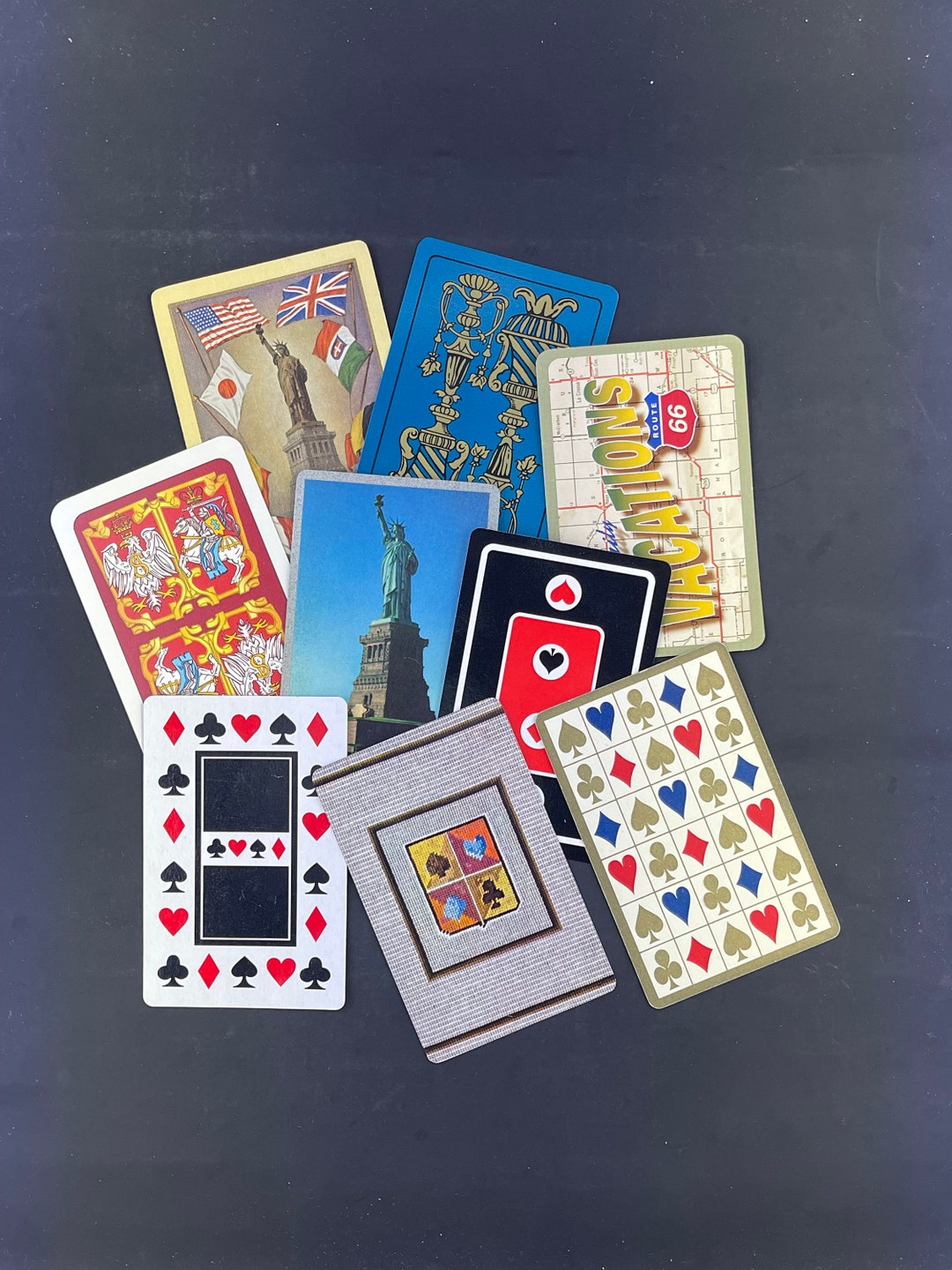 9 Single Swap Playing Cards Patterns, Colors, Shapes Great for Journals ...
