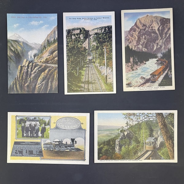 Railroad Postcards - Etsy