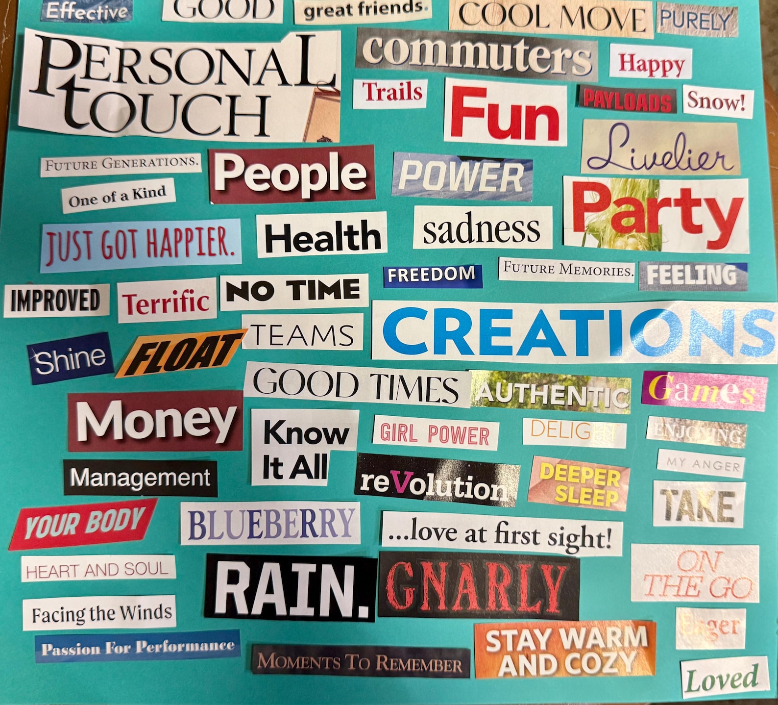 Magazine Cutout Words & Phrases: Collage Art Ephemera for Journals - Etsy