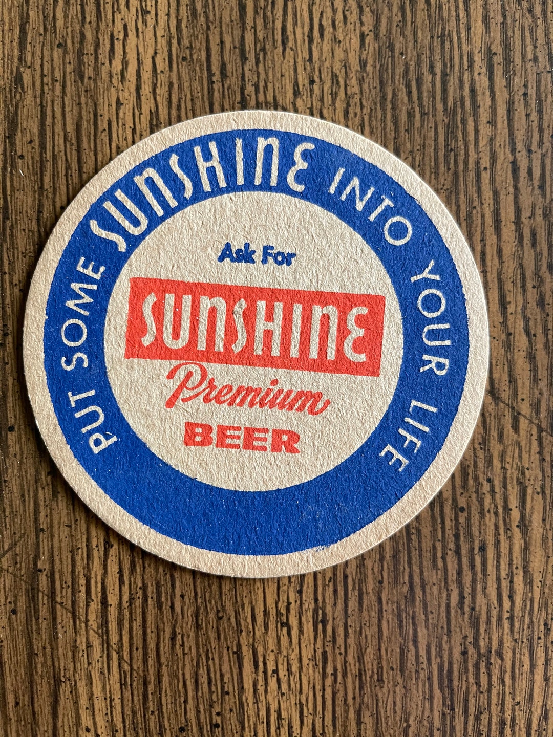 Vintage 1950's Sunshine Premium Beer Coasters Vintage - Etsy