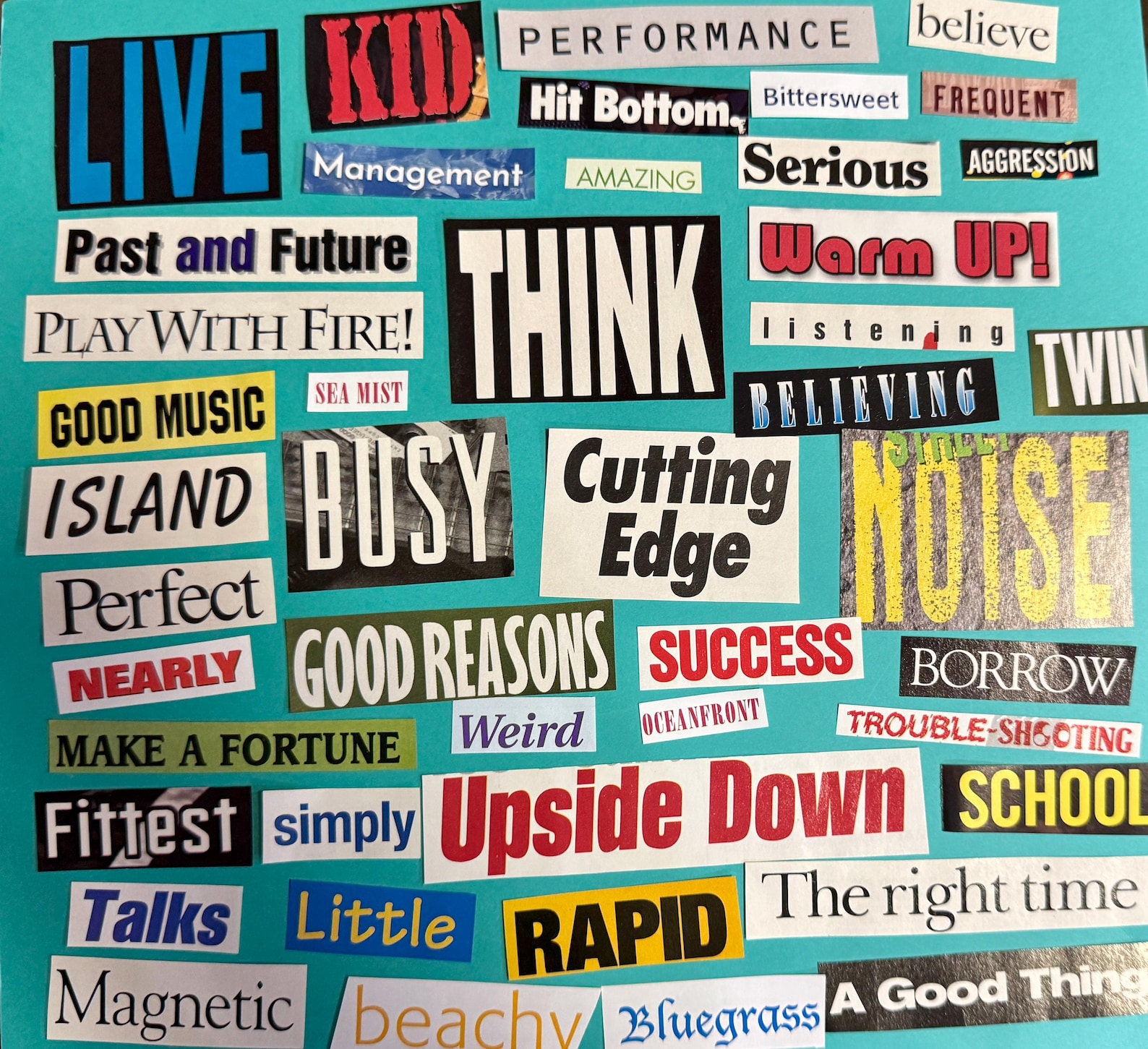 Magazine Cutout Words & Phrases: Collage Art Ephemera for Journals - Etsy