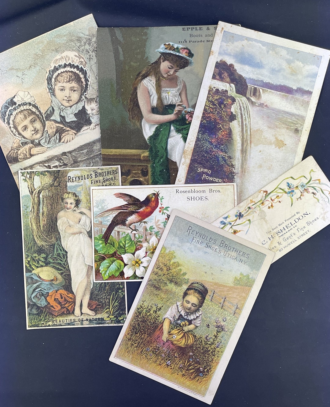7 Vintage Victorian 1800's Era Trade Cards Advertising - Etsy