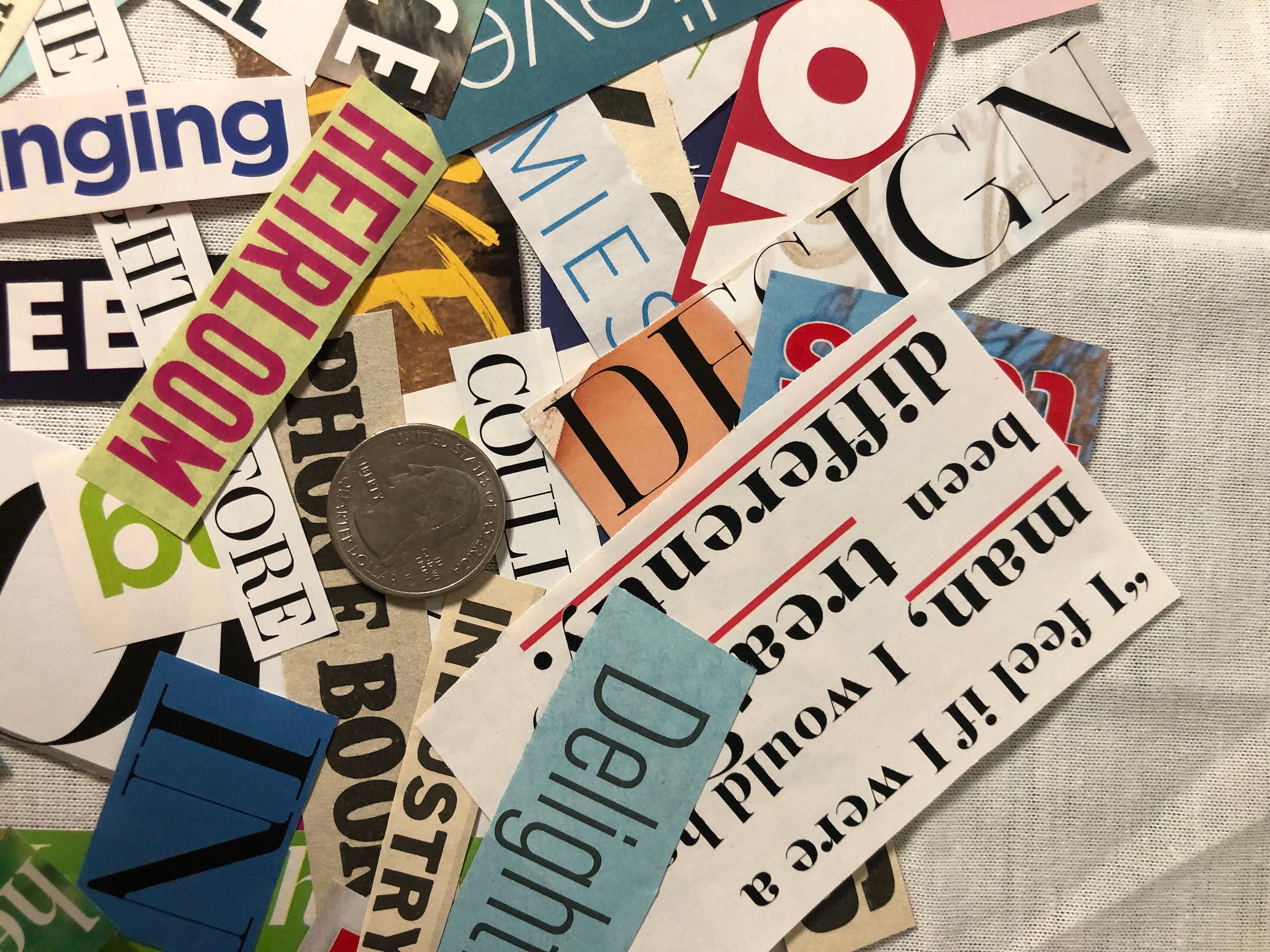 Más de 200 piezas recortes de revistas palabras frases | Etsy España