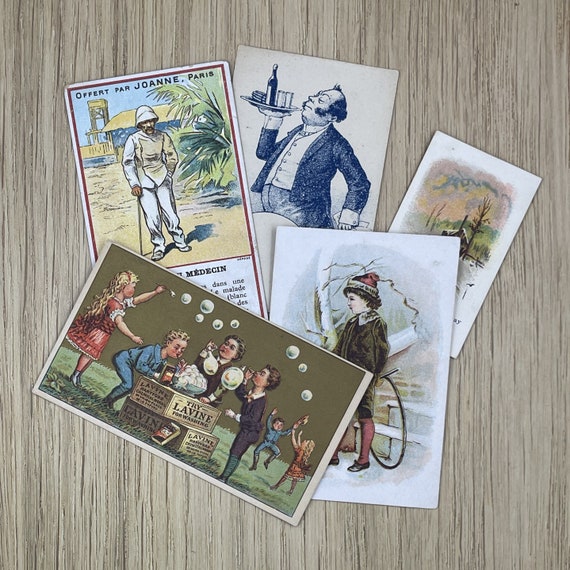 5 Vintage Victorian Era Trade Cards Advertising Litho - Etsy