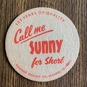 Vintage 1950's Sunshine Premium Beer Coasters Vintage - Etsy