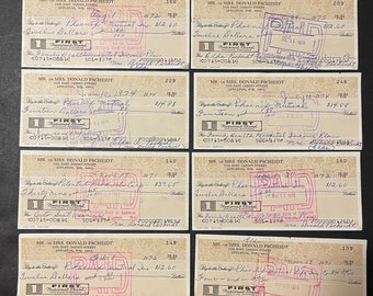 Cancelled Checks First Financial Bank Ephemera for use in | Etsy