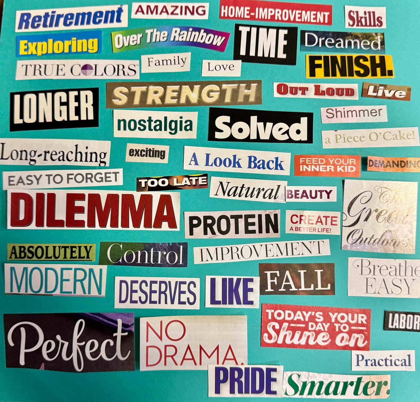 Magazine Cutout Words & Phrases: Collage Art Ephemera for Journals - Etsy
