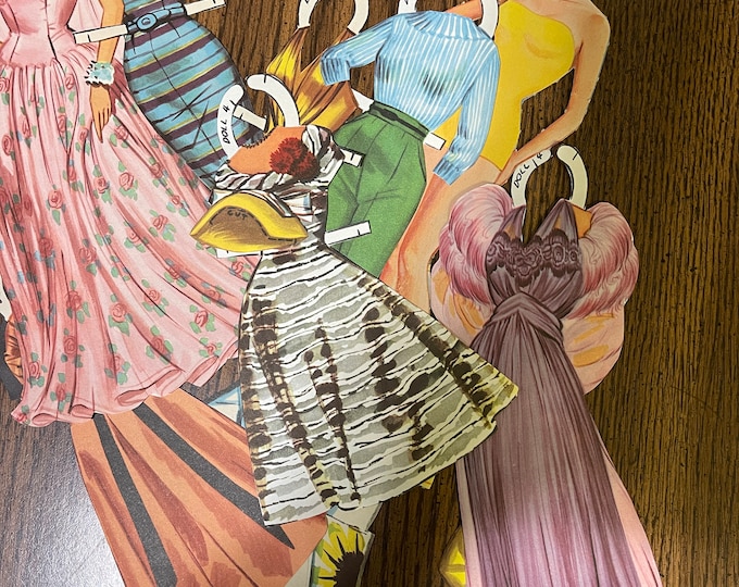 Vintage Paper Doll Cutouts Clothes, Fashion, Ephemera, Junk Art Journal ...