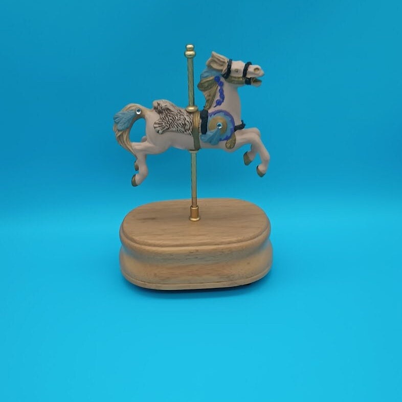 Vintage Animated Carousel Horse Music Box, Plays: carousel Waltz - Etsy