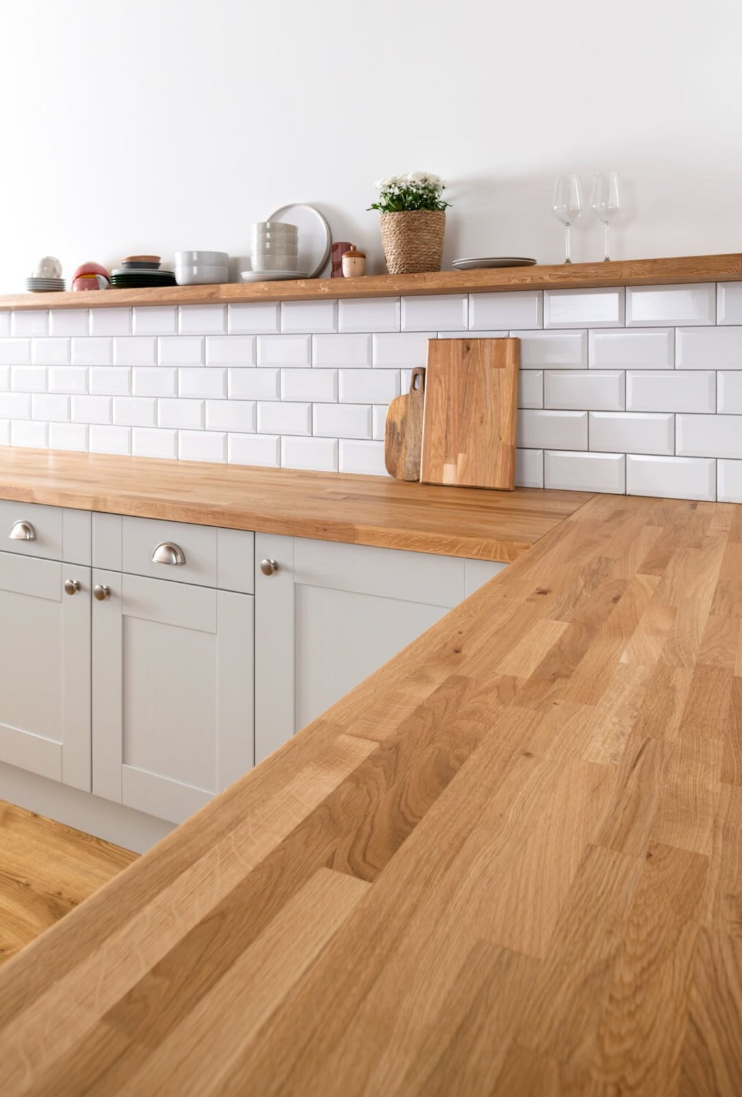 Solid Oak Kitchen Worktops Lengths: 1M to 4M Oak Wooden Worktop Solid ...