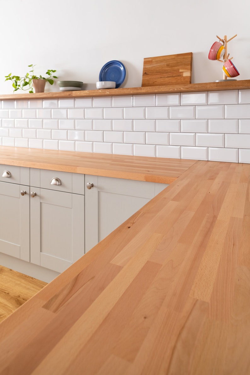 Solid Beech Kitchen Worktops | Lengths: 1M to 4M | Wooden Worktop ...