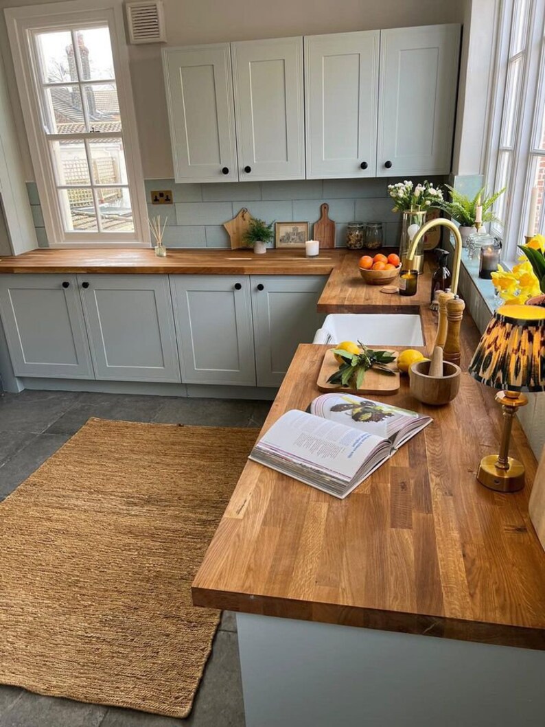 Solid Oak Kitchen Worktops Lengths: 1M to 4M Oak Wooden Worktop Solid ...
