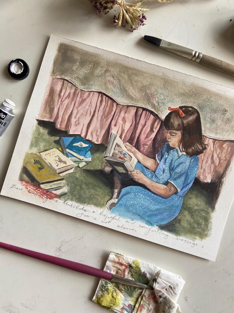 Matilda Gouache Original Illustration - Etsy UK