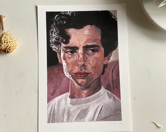 Timothée as Elio A5 Art Print - Etsy