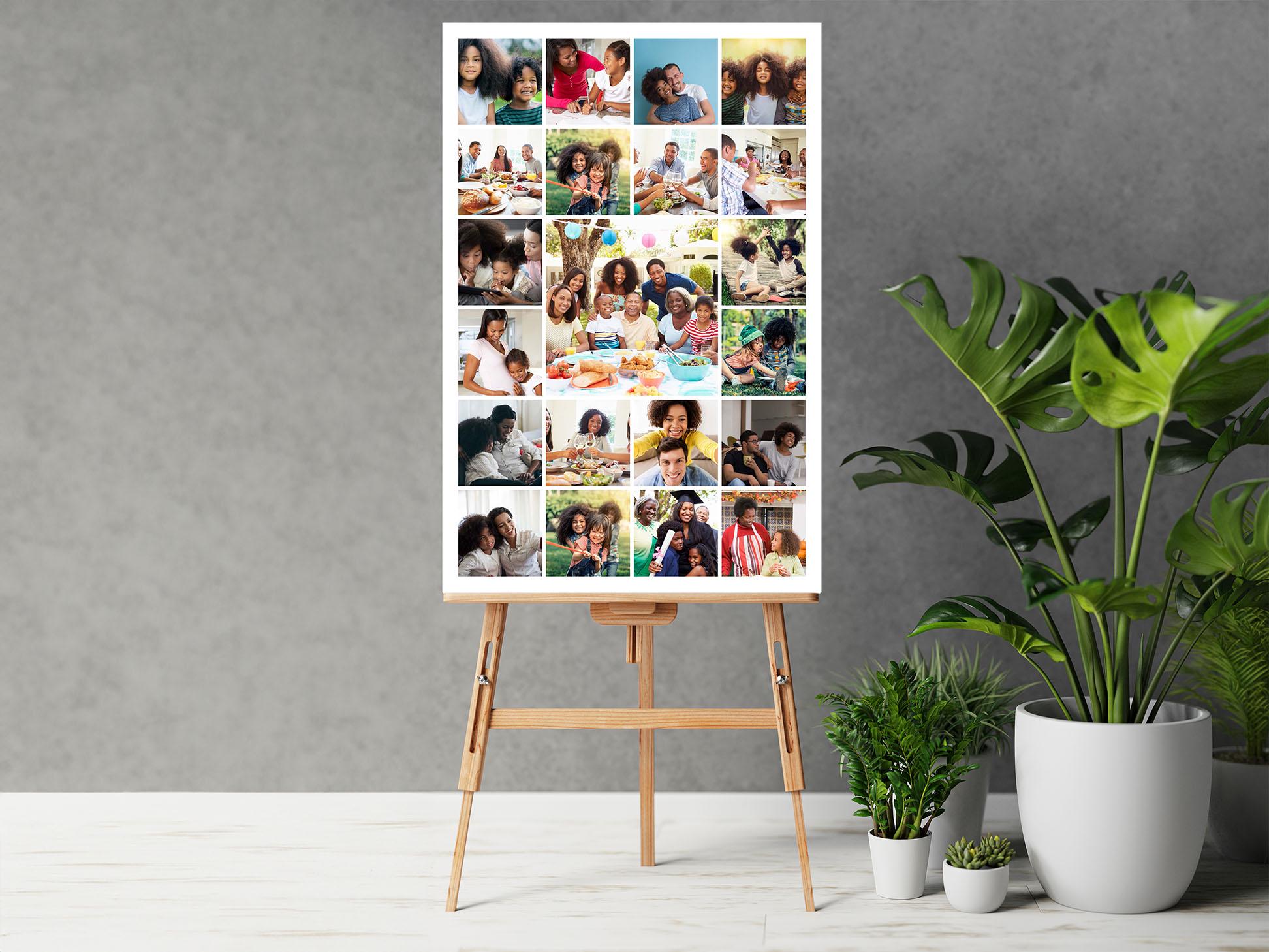 Event Collage Sign Template - 21 Pictures Random Sizes_000003 - Etsy