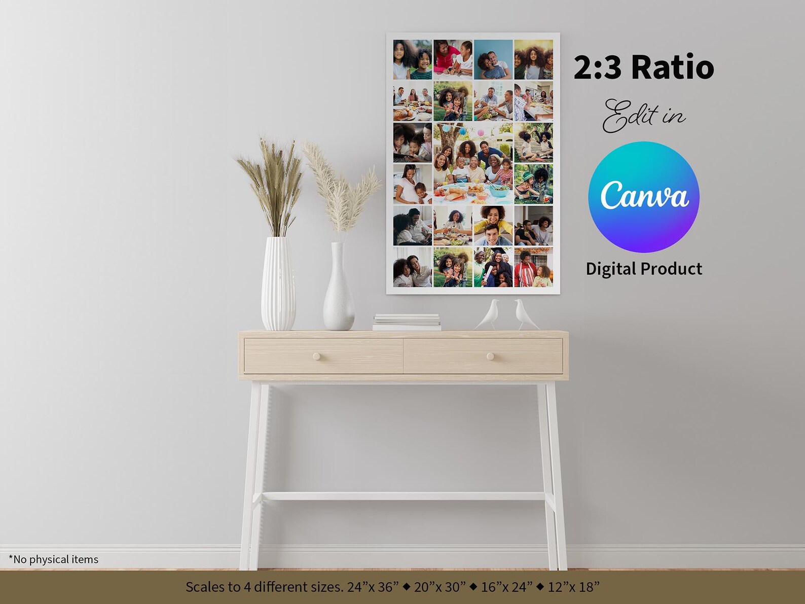 Event Collage Sign Template - 21 Pictures Random Sizes_000003 - Etsy