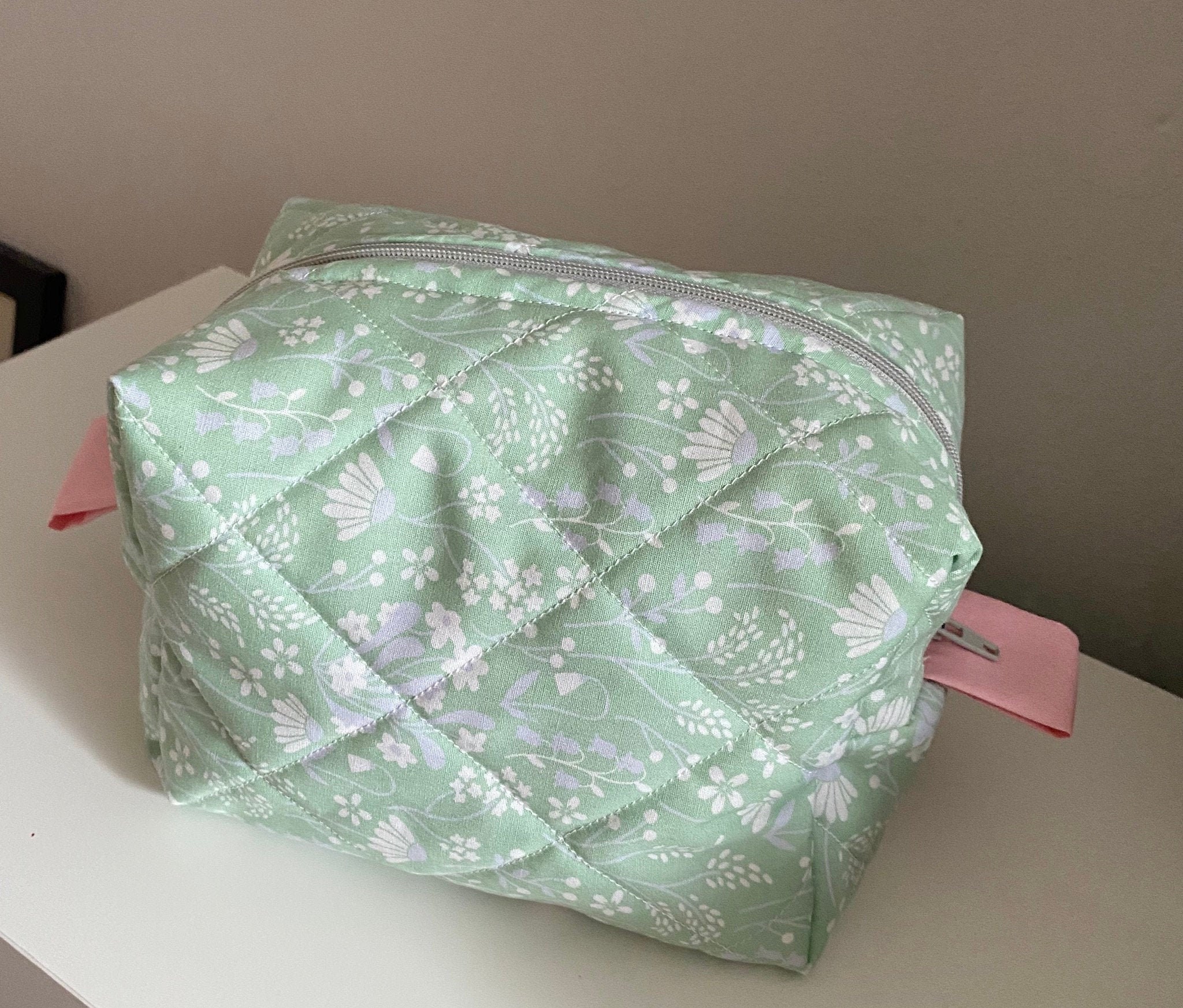 Ditsy Floral Make Up Bag Quilted Cosmetics Bag Handmade In Etsy