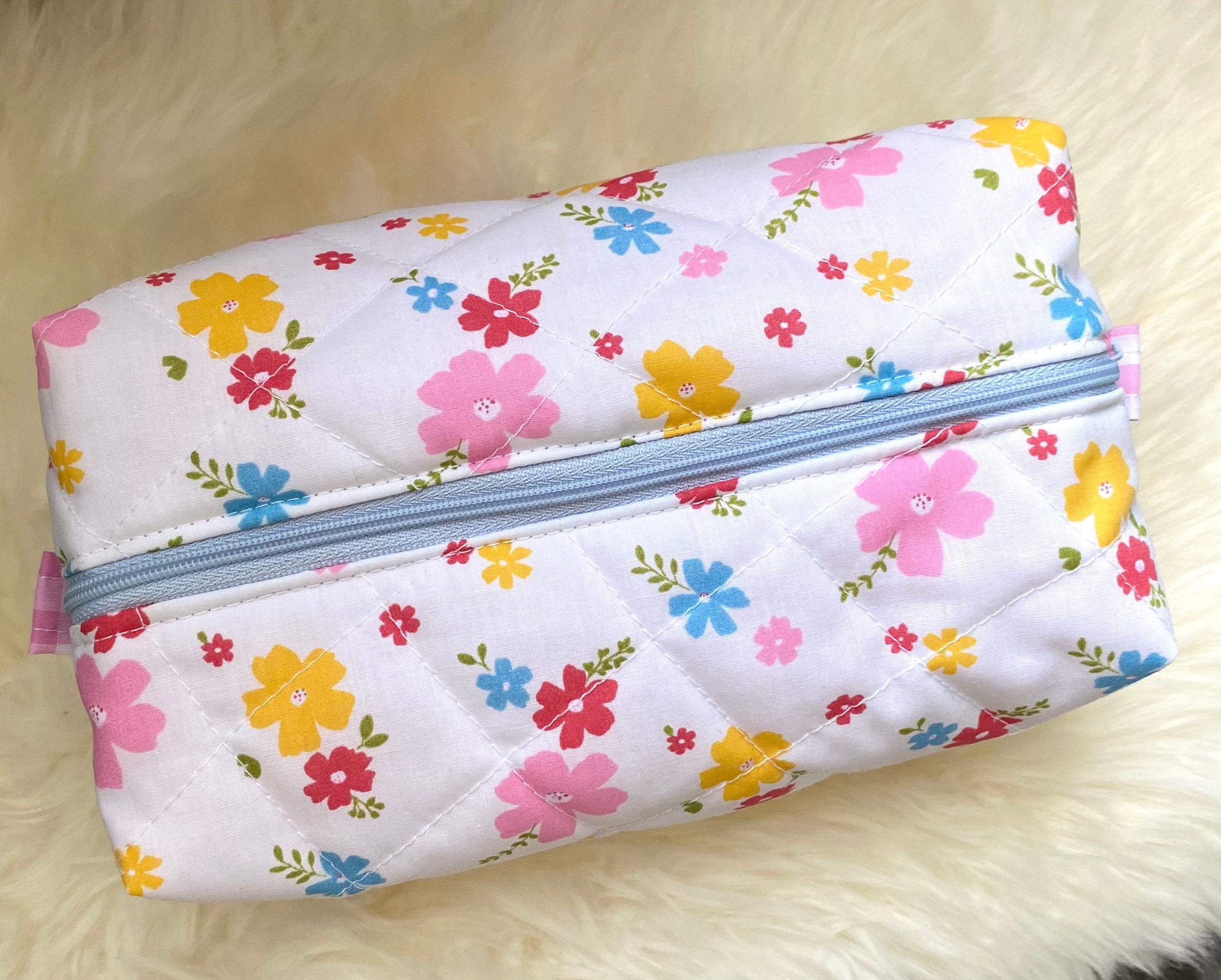 Floral Make Up Bag Quilted Cosmetics Bag Handmade In The Uk Etsy
