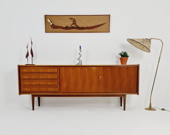 Mid Century Modern German Teak Sideboard for Friedrich Landwehr Möbel ...