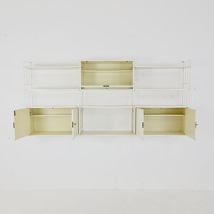 Wall-hanging String Shelf System, Bookcase With Bar Cabinet by WHB ...