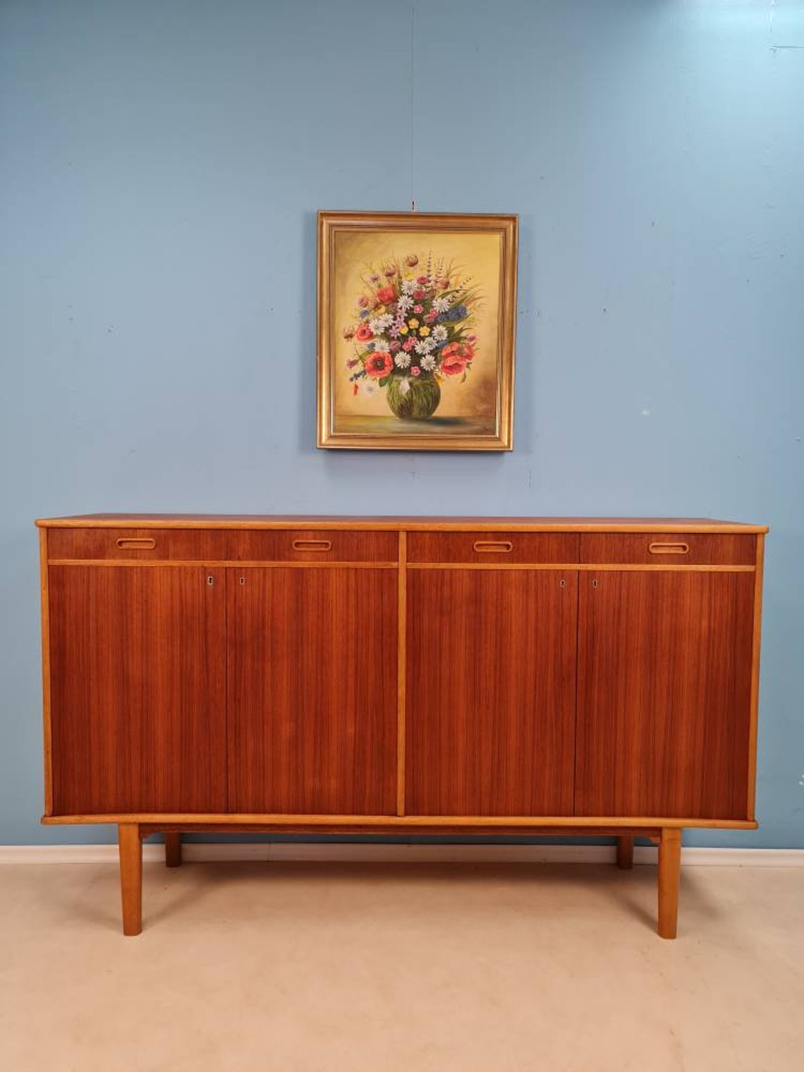 Mid Century Modern Danish Scandinavian Teak Sideboard - Etsy