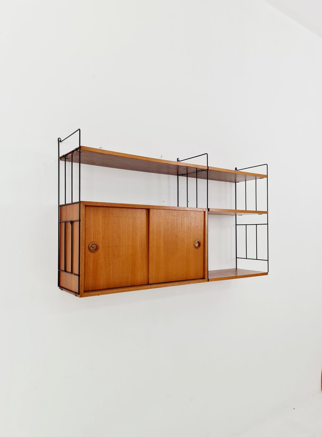 String Shelf System, Bookcase Cabinet Teak by WHB Germany, 1950s - Etsy