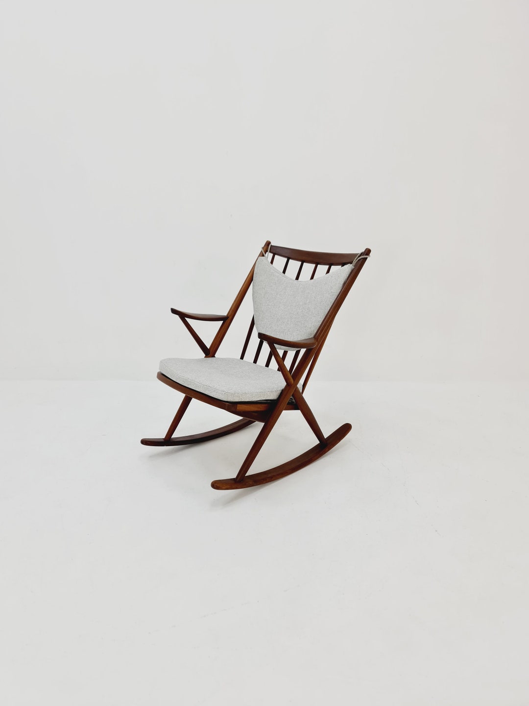 Danish Teak Rocking Chair by Frank Reenskaug for Bramin, 1960s - Etsy