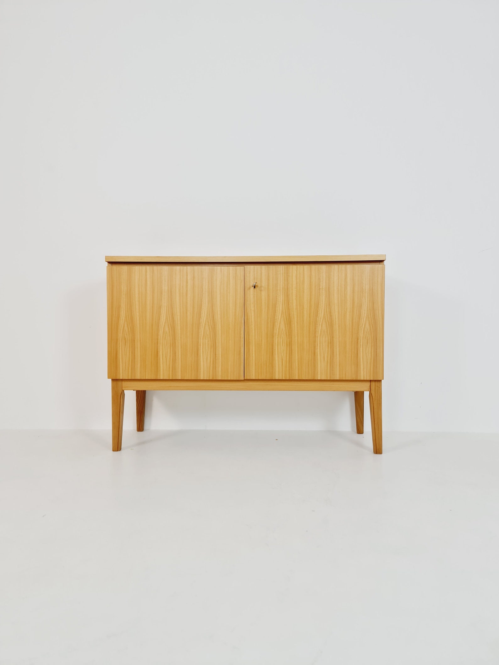 German Mid Century Oak Record Cabinet, Sideboard by FLB Möbel Fabrik ...