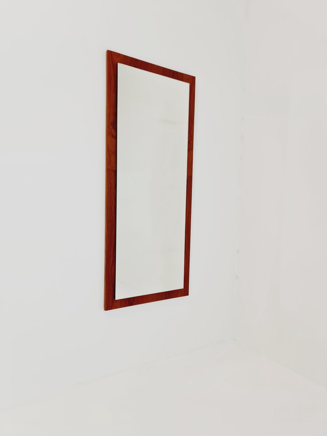Big Teak Swedish Mid-century Modern Wall-mounted Mirror, 1960s - Etsy