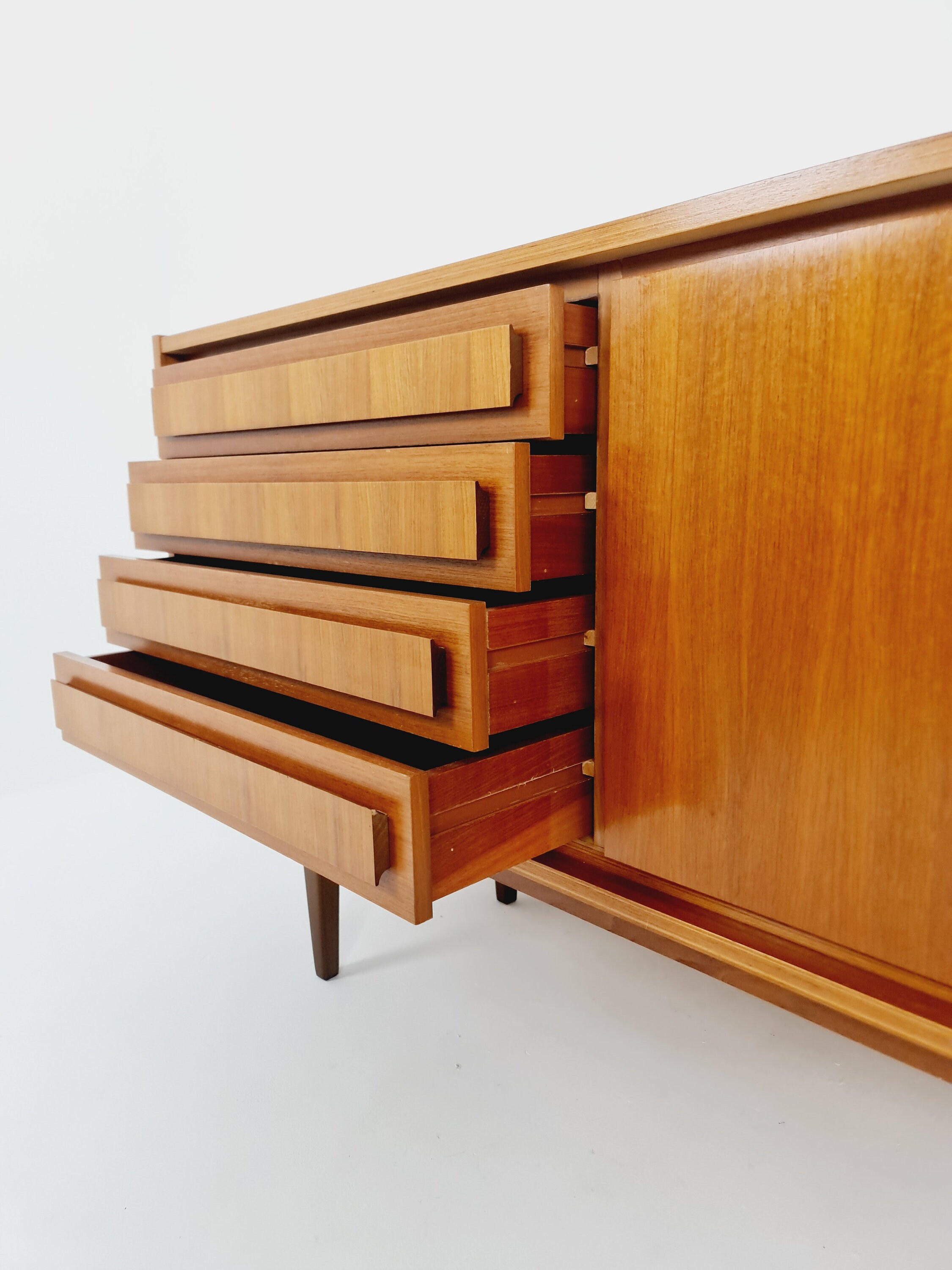 Mid Century Modern German Teak Sideboard for Friedrich - Etsy