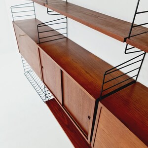 Wall-mounted Original Swedish String Shelf System, Bookcase Teak by ...