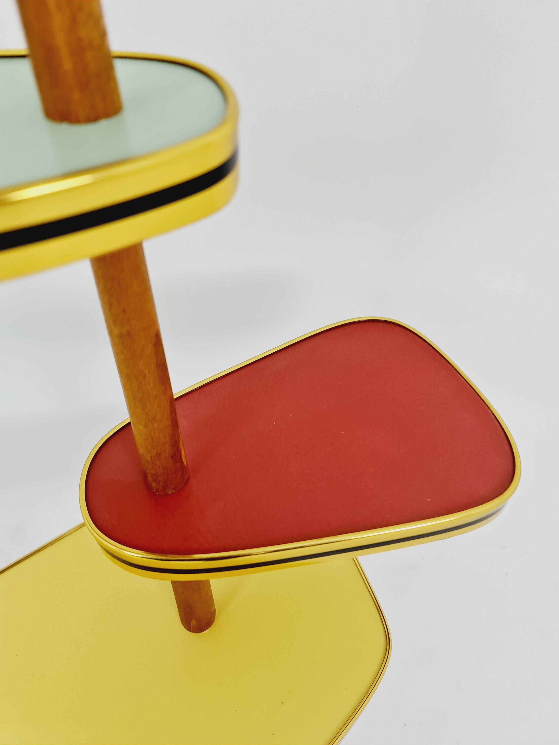 1950s German Plant Stand, Colorful Vintage Mid-century Minimalist ...
