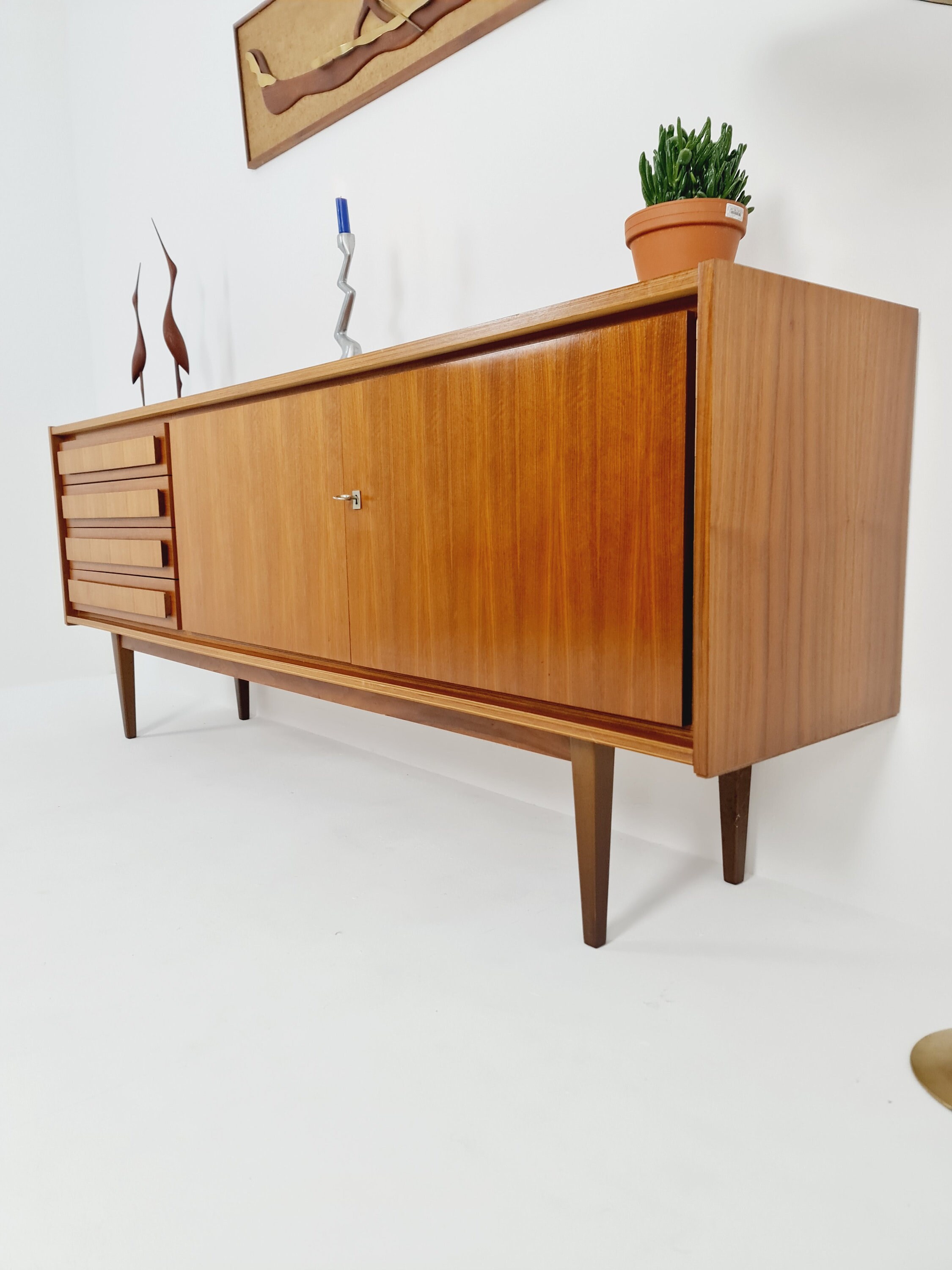 Mid Century Modern German Teak Sideboard for Friedrich - Etsy