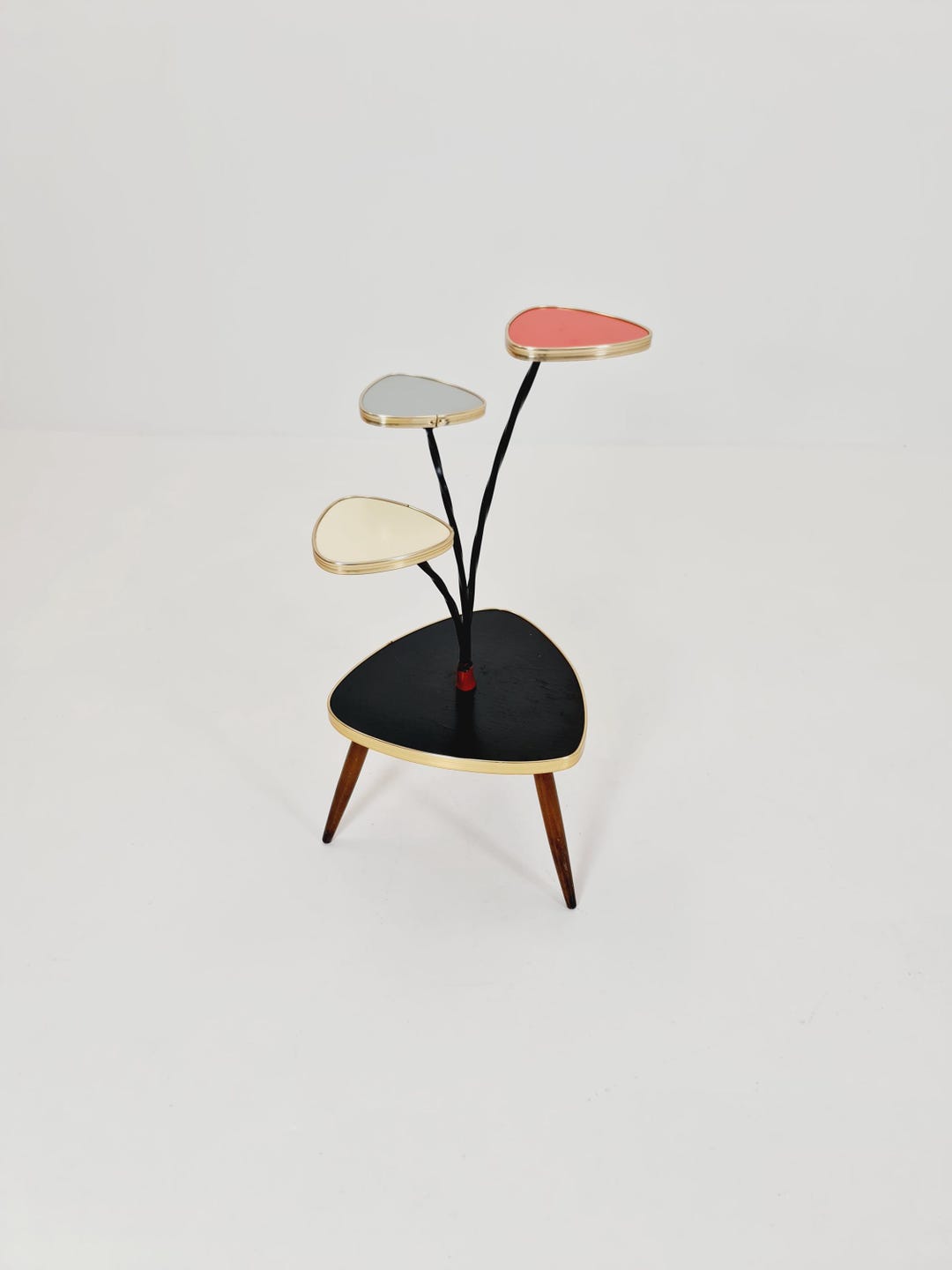 Big 1950s German Plant Stand, Colorful Vintage Mid-century Minimalist ...
