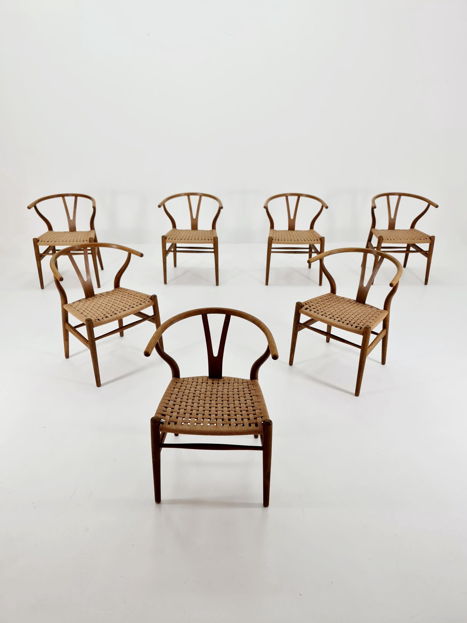 1 of 7 Midcentury Danish Dining Chairs by Hans J. Wegner Model CH 24 ...
