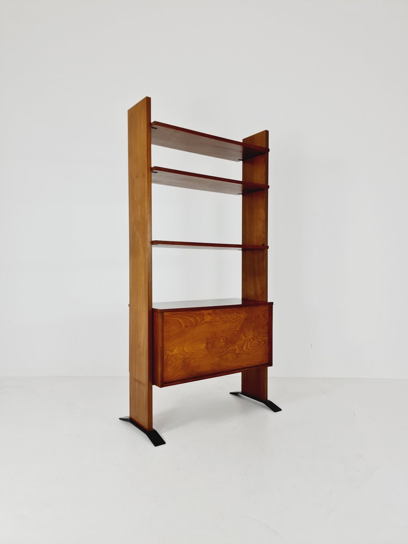 Mid-century Italian Freestanding Vintage Library Bookcase - Etsy