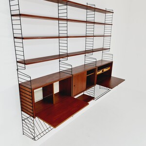 Wall-mounted Original Swedish String Shelf System, Bookcase Teak by ...