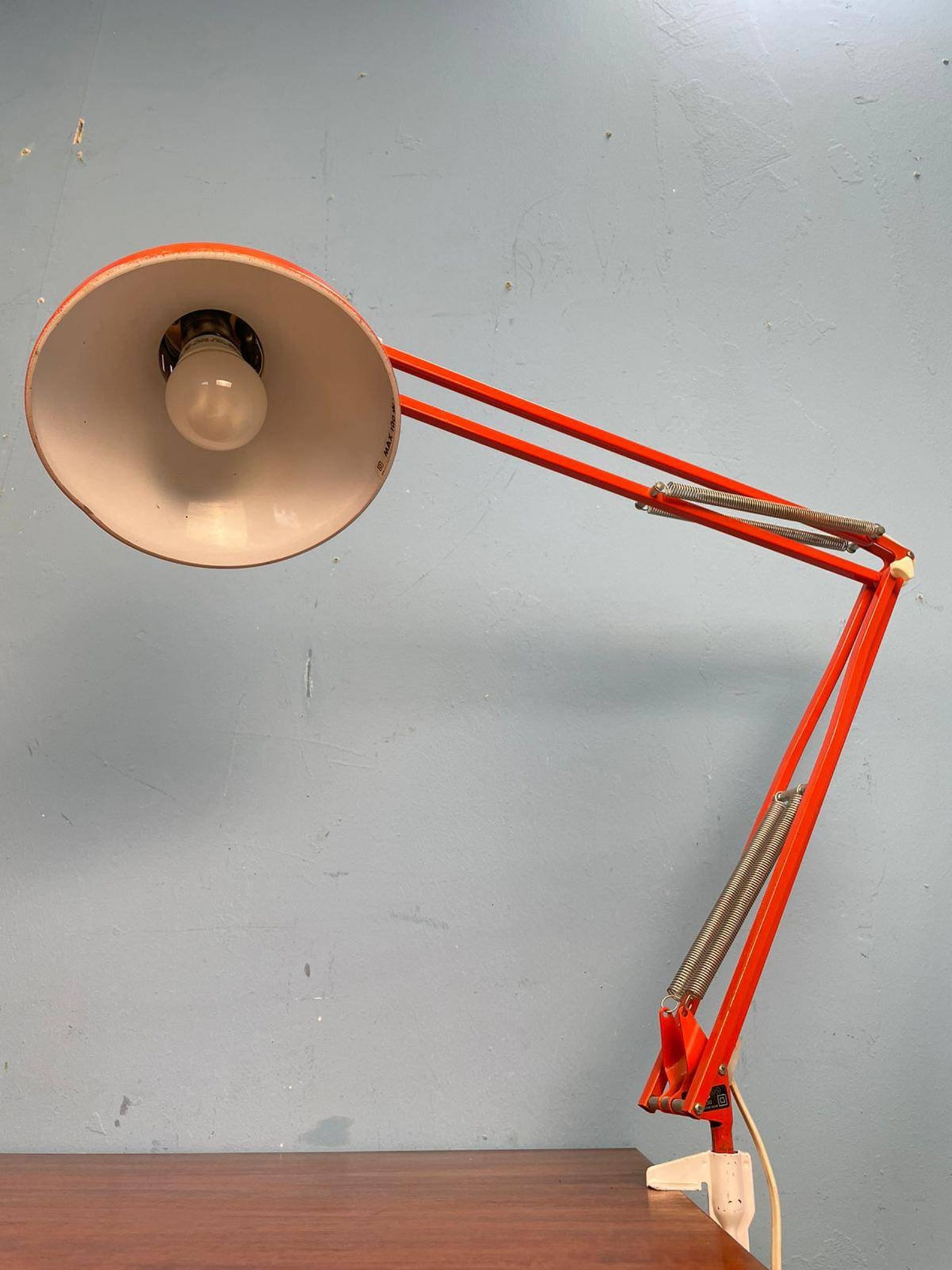 Retro Orange Desk Lamp From the 60s/70s - Etsy