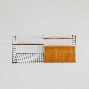 Wall-mounted Original Swedish String Shelf System, Bookcase Cabinet ...