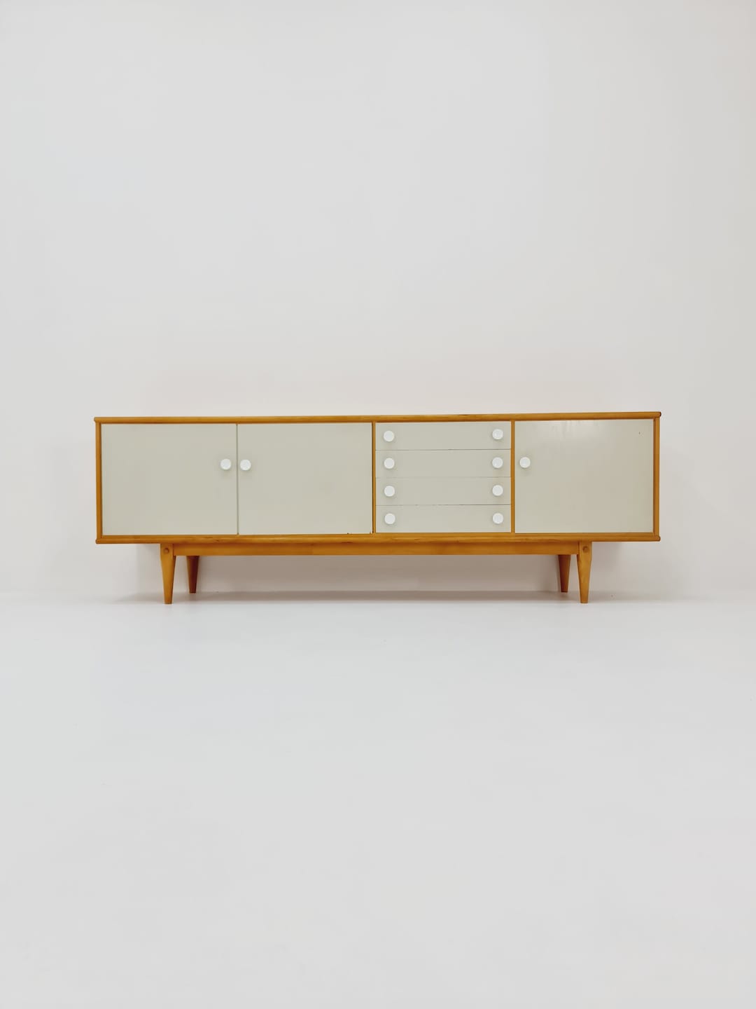 Rare Mid Century Modern German Beech Sideboard by Behr Möbel, 1970s - Etsy