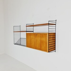 Wall-mounted Original Swedish String Shelf System, Bookcase Cabinet ...
